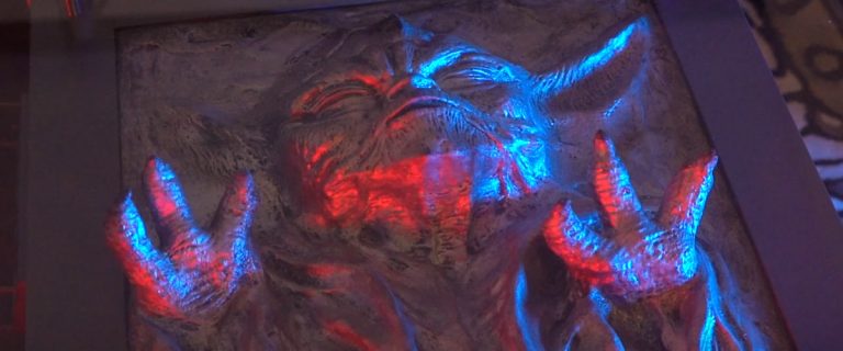Up Close With The World's Only Master Yoda Frozen In Carbonite Coffee ...