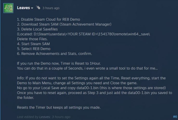 How To Reset The Gameplay Timer On The PC For Resident Evil Village ...